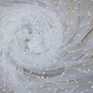 1 Yard Transparent Light Matte Mesh Fabric Embroidered With - Etsy