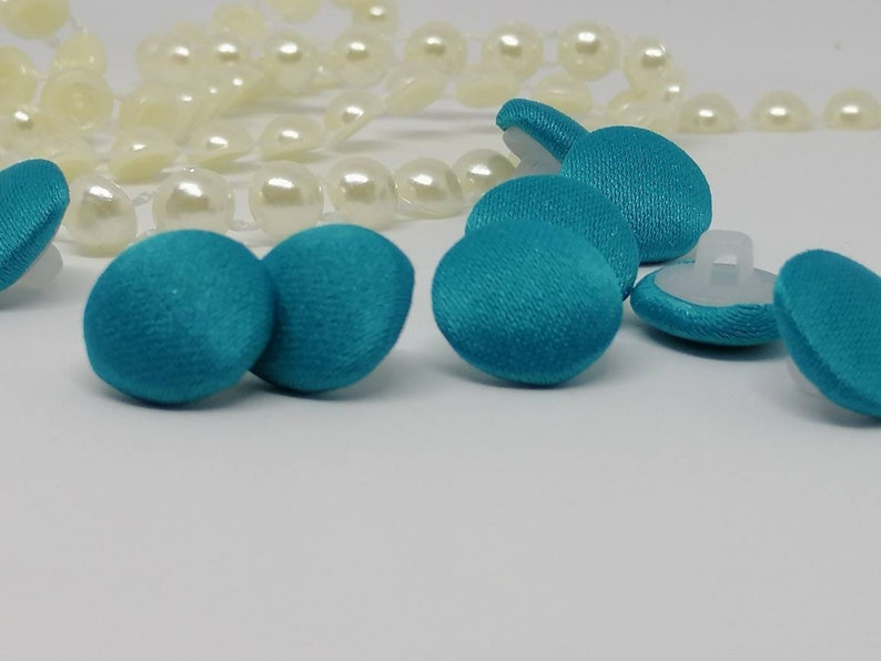 Turquoise Buttons Turquoise Satin Buttons Turquoise Buttons - Etsy