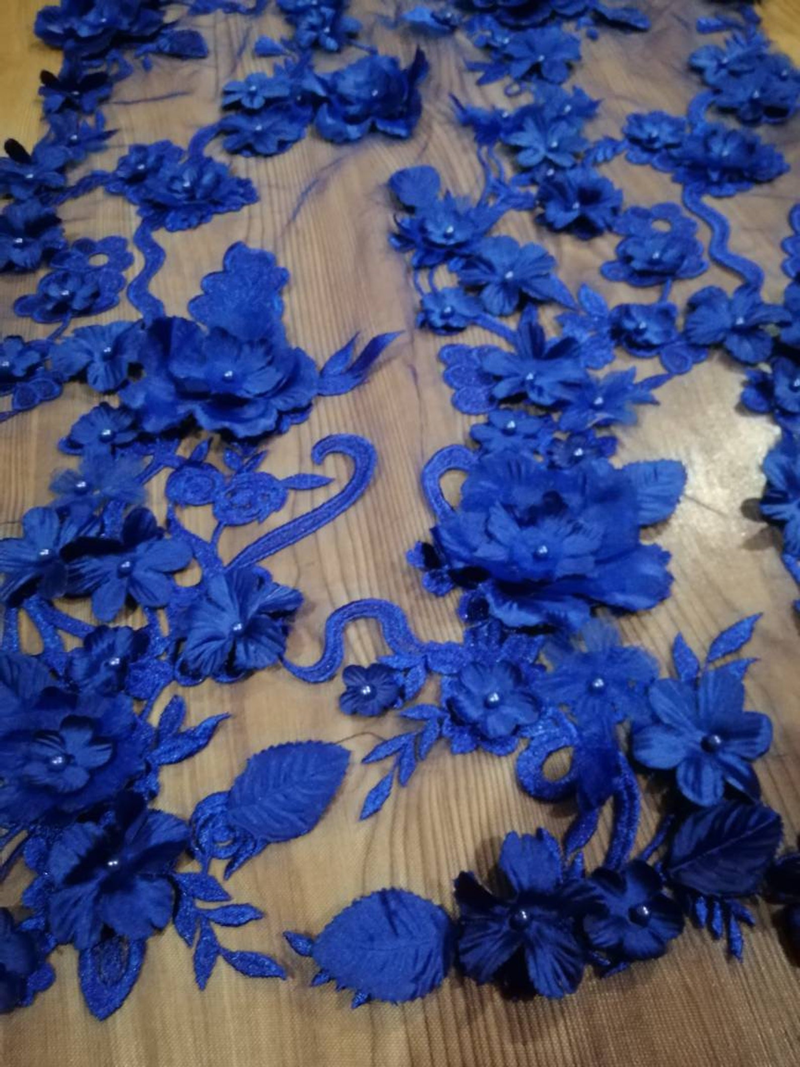 Royal Blue 3D Lace Bridal Floral Lace 3D Wedding Lace 3D - Etsy