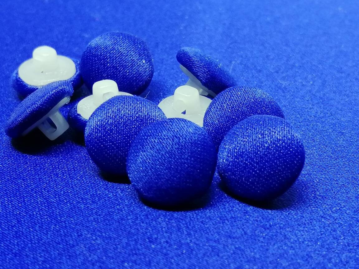 Royal Blue Covered Buttons Royal Blue Satin Buttons Royal Blue | Etsy