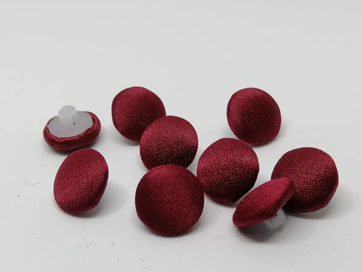 Burgundy Satin Buttons , Burgundy Buttons, Burgundy Sewing Buttons ...