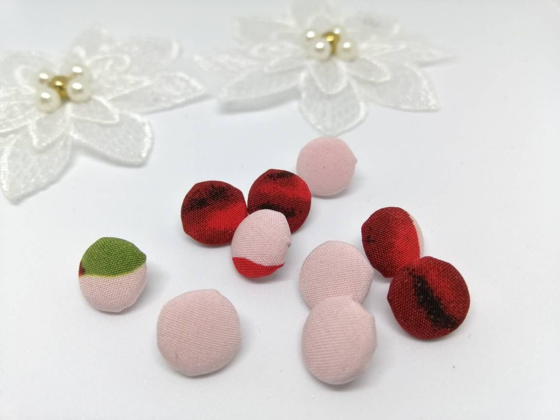 Colored Satin Buttons, Satin Covered Buttons, Wedding Buttons, White ...