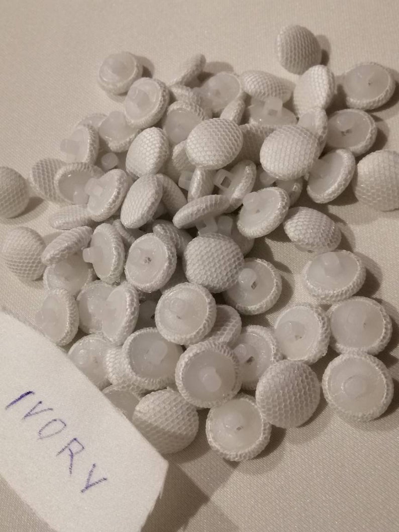 Wedding buttons with covered tulle Ivory bridal buttons for | Etsy