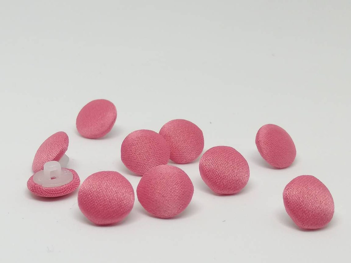 Satin Buttons , Coral Shank Buttons, Pinback Buttons, Coral Button ...