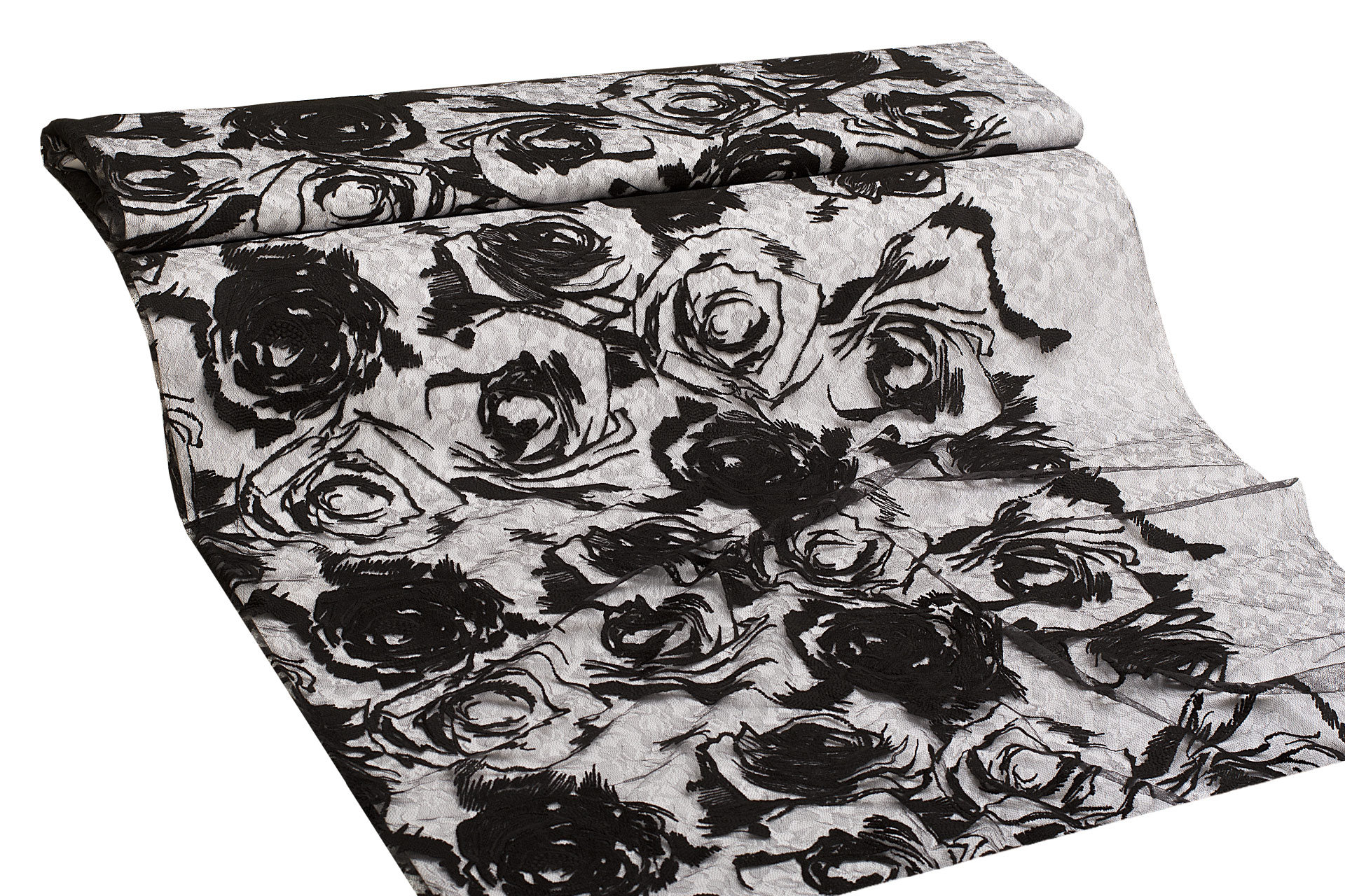 Black Embroidery Rose Lace Rose Lace Fabric Black Wedding Lace | Etsy