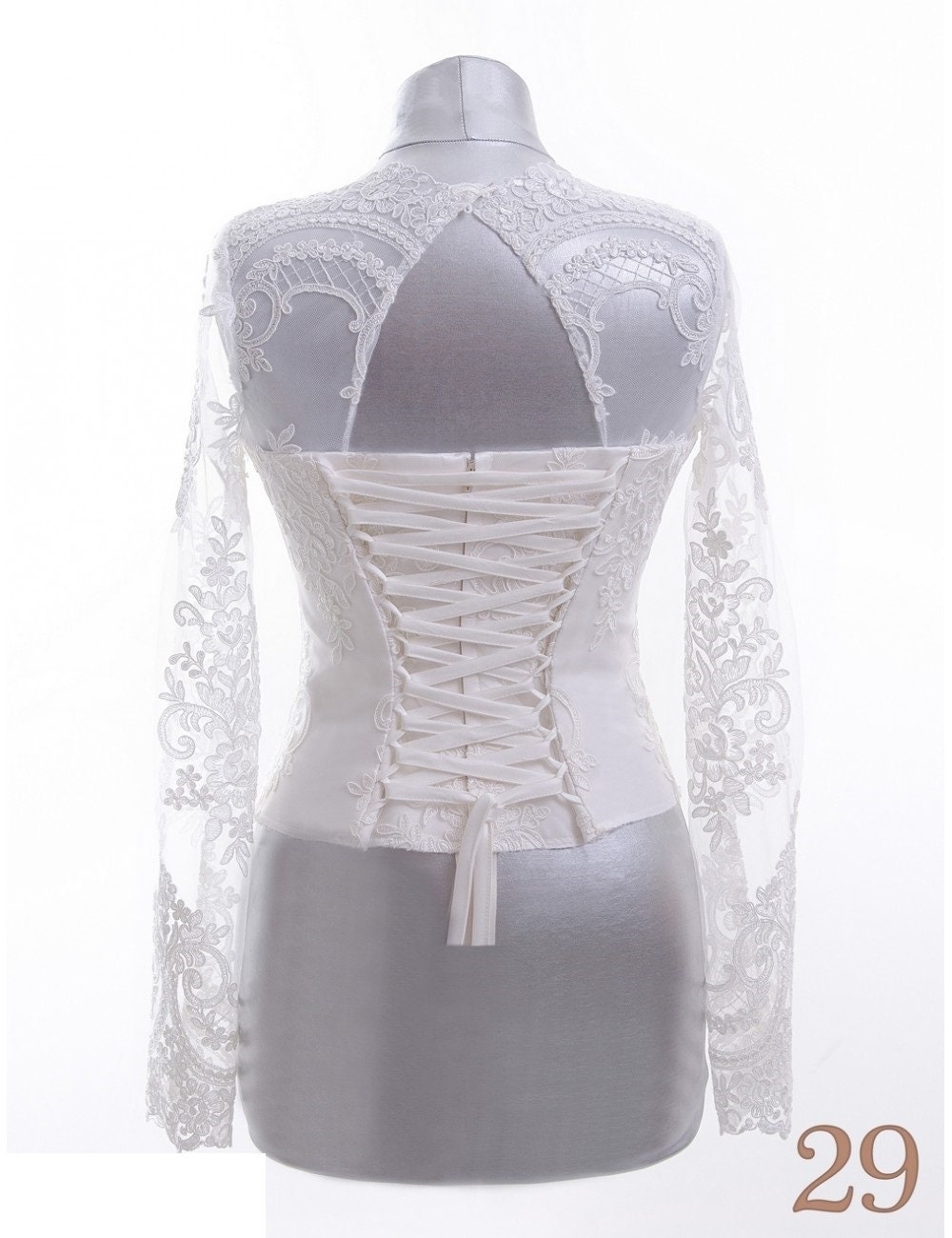 Wedding corset from Lace fabric with cord White Bridal Gowns | Etsy