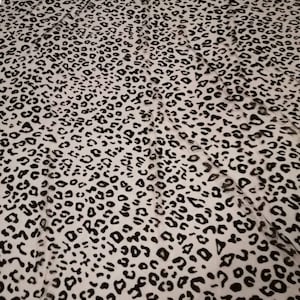 Black Velvet Leopard Mesh Fabric Black Tulle Flock Fabric Black Tulle ...