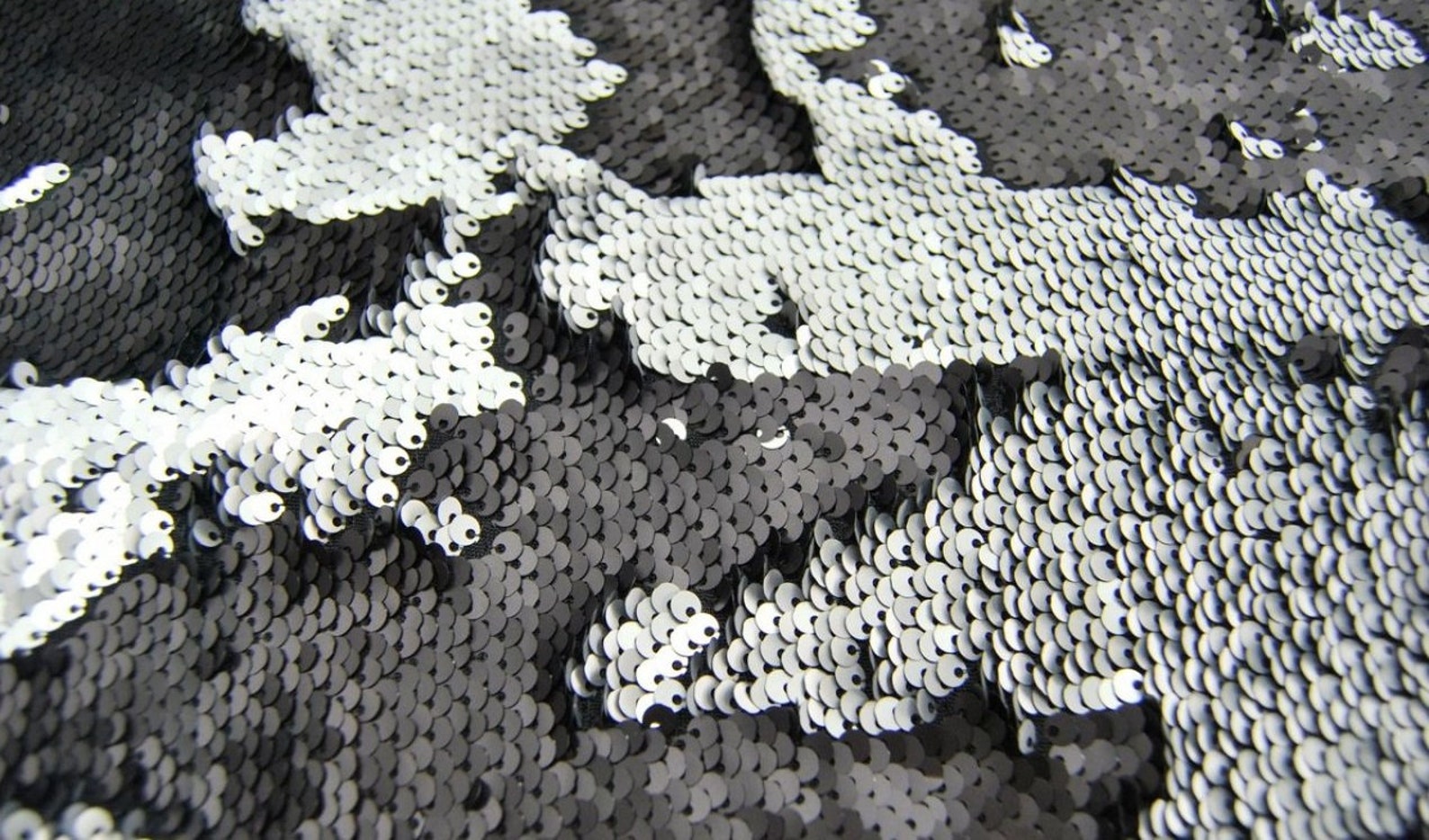 Black/white Two Sided Sequins Fabric Scales Mermaid Sequin - Etsy