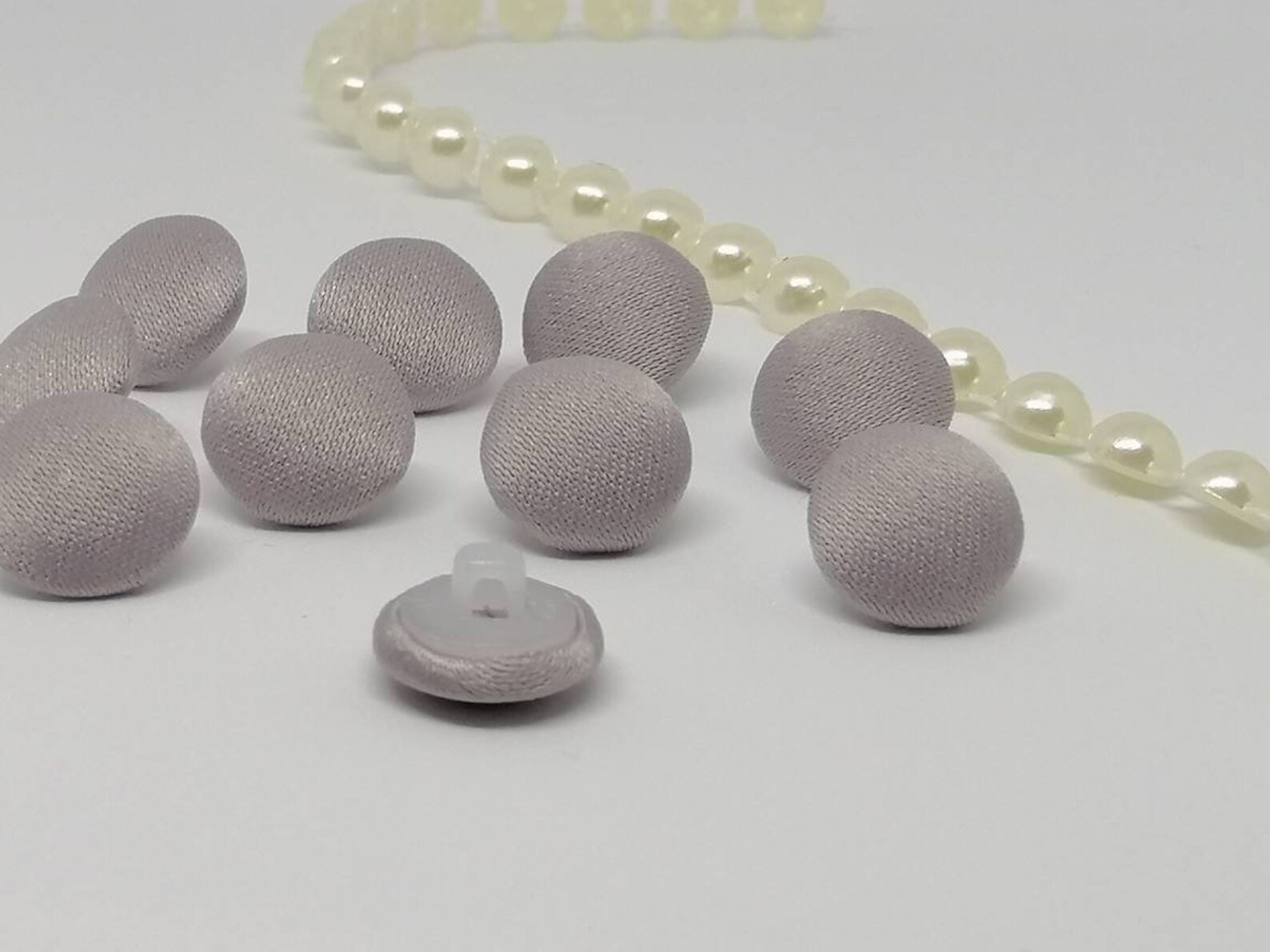 Gray Satin Buttons Gray Sewing Buttons Gray Buttons for - Etsy