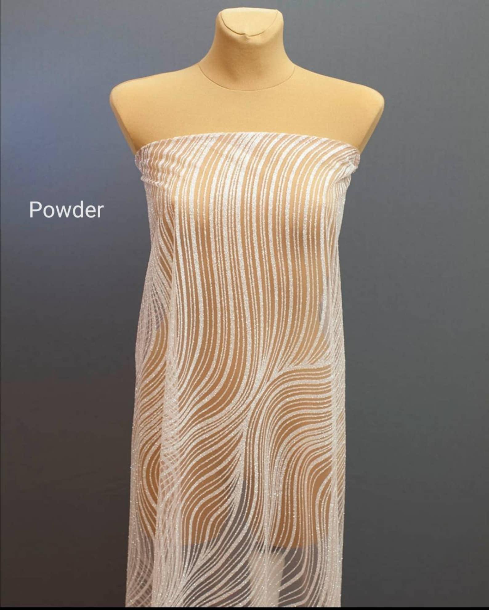 Sparkle Wave Glitter Fabric Lace New Design Glitter Tulle Geometric ...