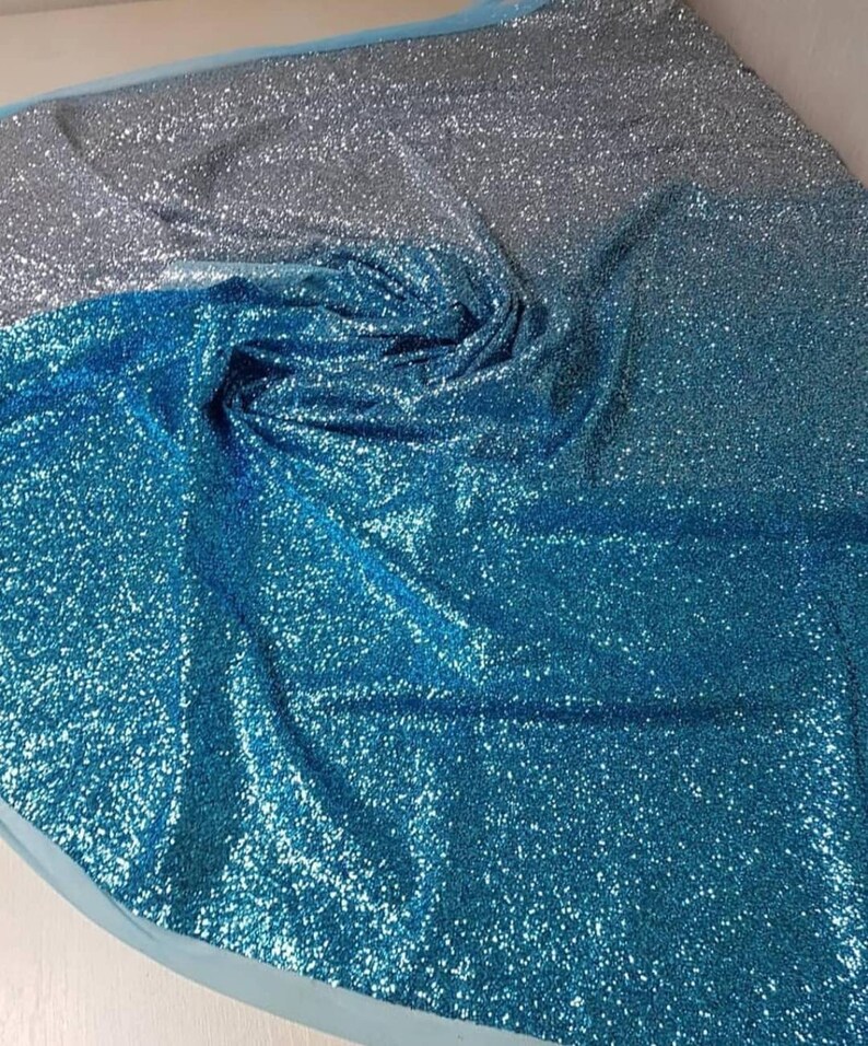 Ombre Glitter Mesh Fabric 7 Colors Glued Glitter Sparkle Net Mesh Lace ...