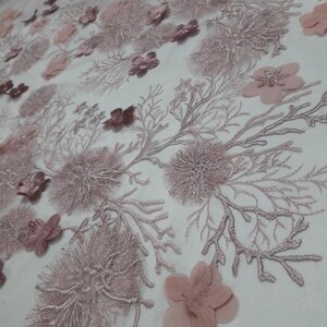 3D Floral Fabric Lace 3D Fashion Fabric Lace Bridal Wedding Lace Fabric ...