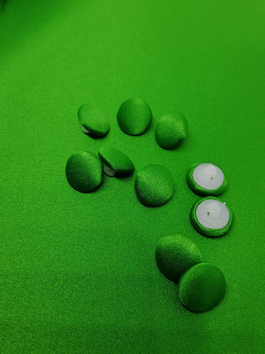 Small Green Satin Buttons Green Buttons Green Satin Buttons - Etsy