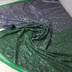 Ombre Glitter Mesh Fabric 7 Colors Glued Glitter Sparkle Net Mesh Lace ...