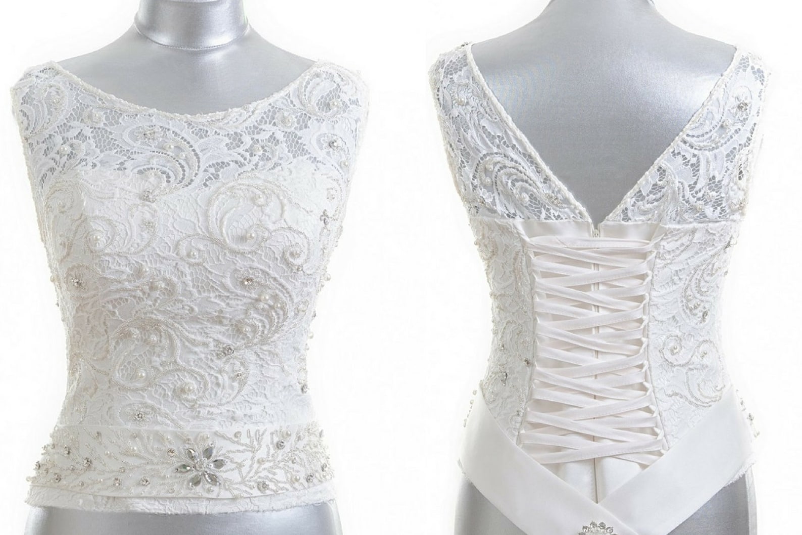 White Bridal Corset Wedding Corset for Dress Detail for - Etsy