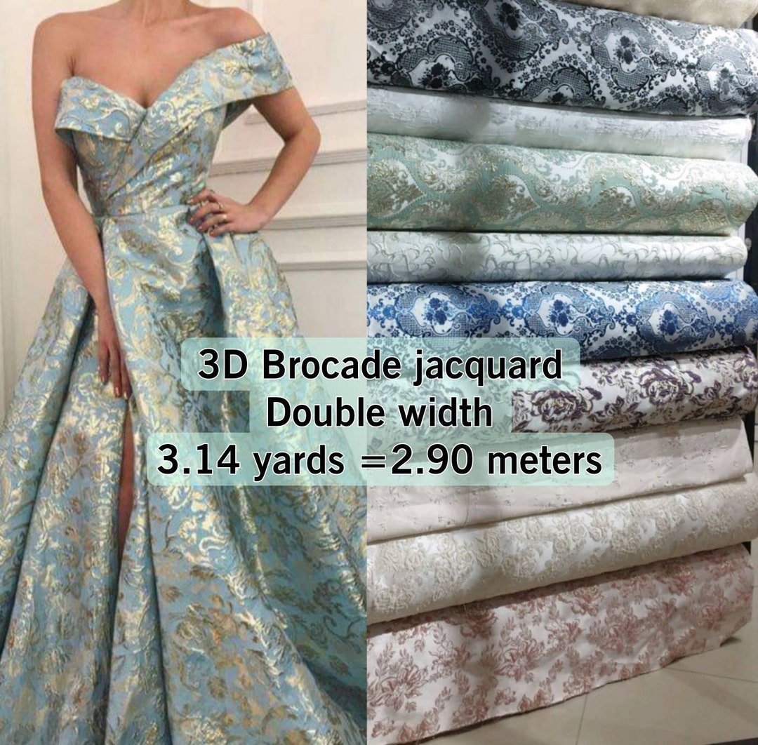 21 Colors 3d Brocade Jacquard Fabrics 3d Texture Rose Brocade Fabric ...