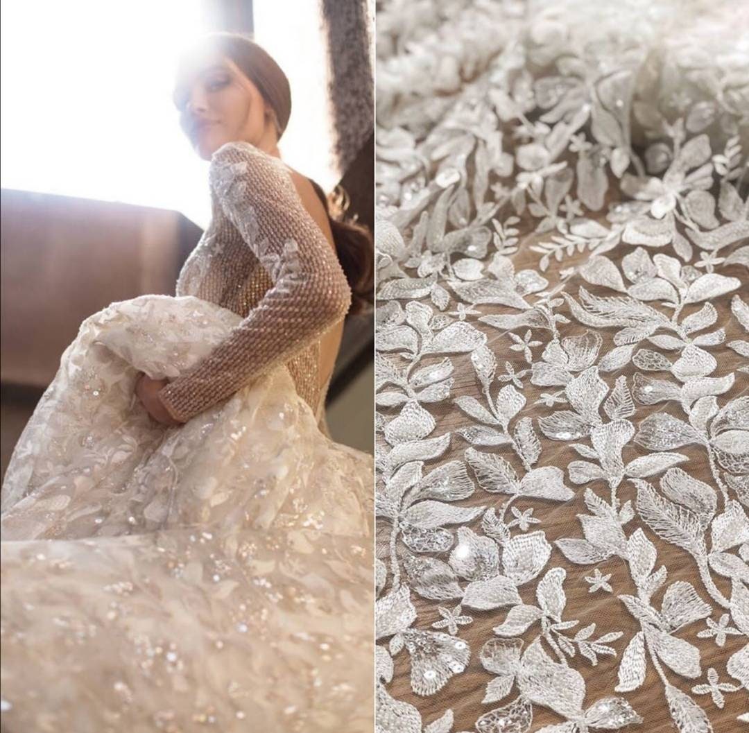 New 2020 Fabric Lace off White Bridal Mesh Wedding Fabric - Etsy