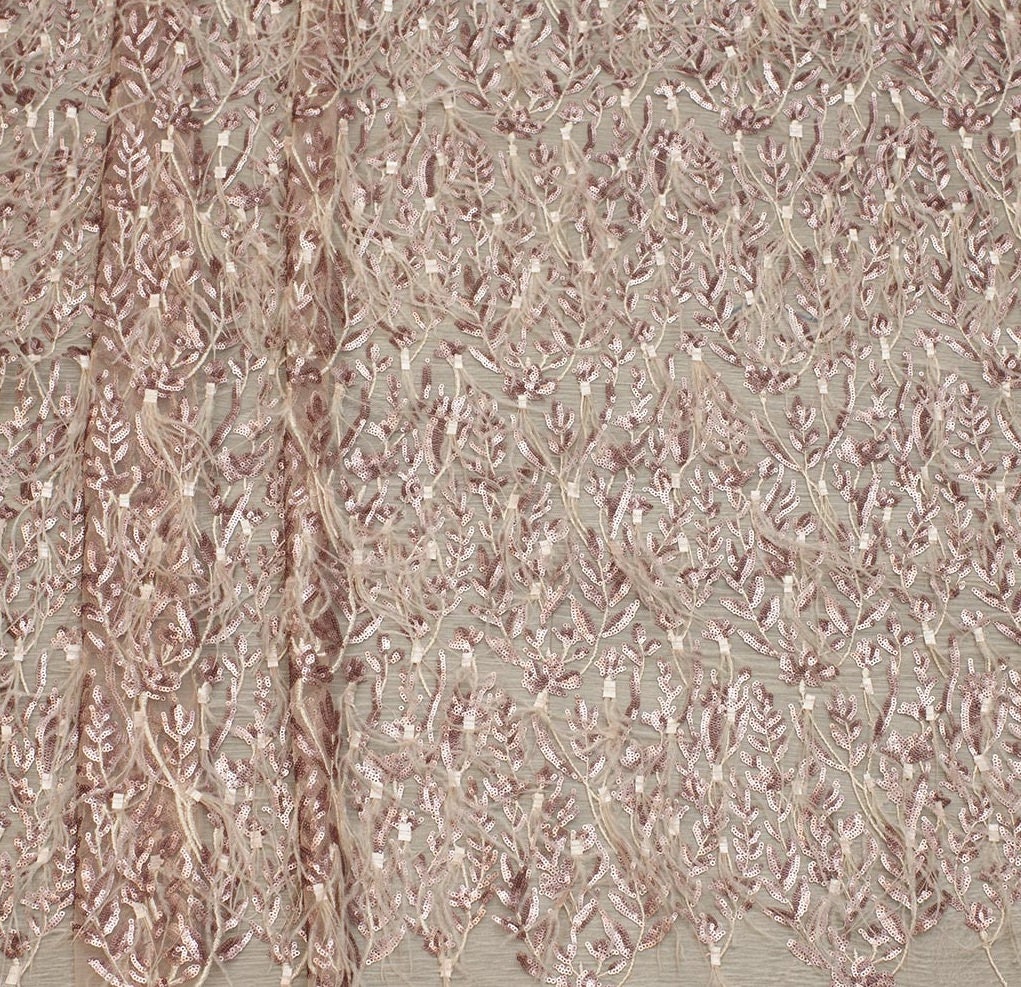 Lace Feathers With Sequins Powder Color Lace/ 3D Lace Feathers and ...