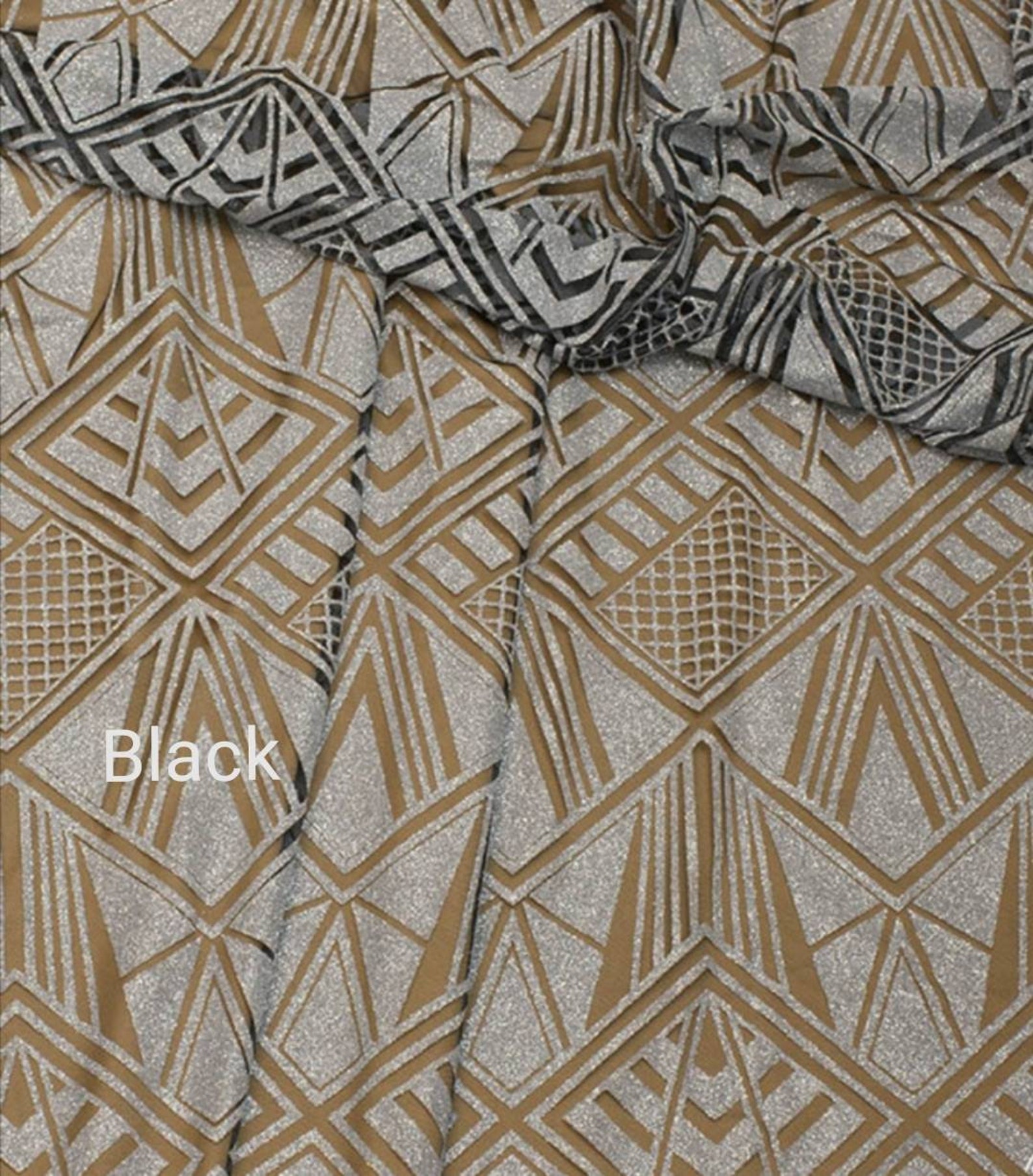 Glitter Fabric Lace Bridal Lace Fabrics Geometric Sparkle Lace | Etsy