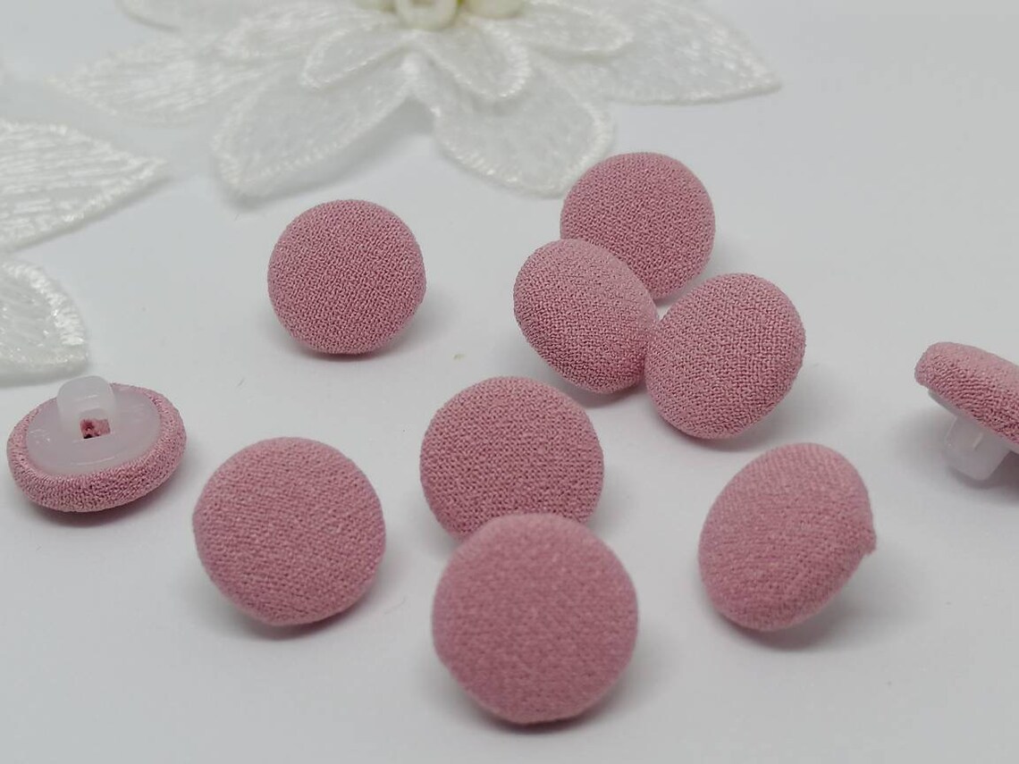 Blush Pink Chiffon Buttons , Sewing Buttons, Blush Pink Buttons, Dress ...