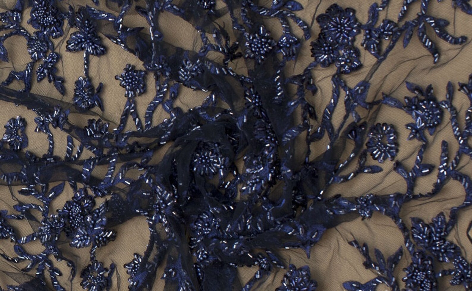 1 Yard Navy Blue 3d Lace Navy Embroidery Fabric Blue Lace - Etsy