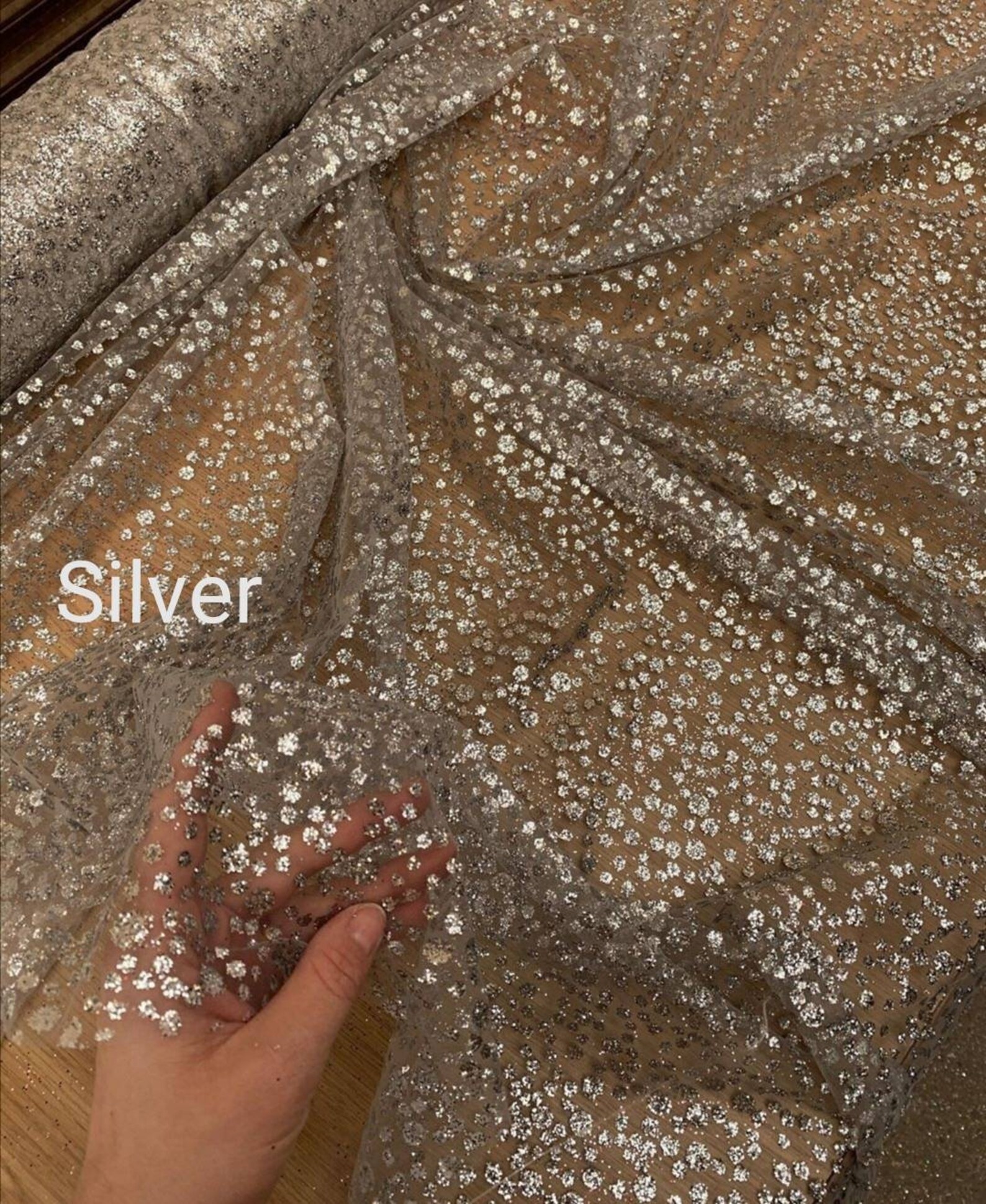 8 Colors Glitter Tulle Fabric Sparkle Lace Fabric on the Tulle - Etsy