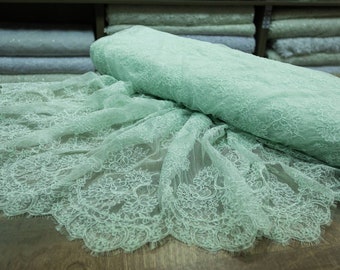 Mint Lace Fabric - Etsy
