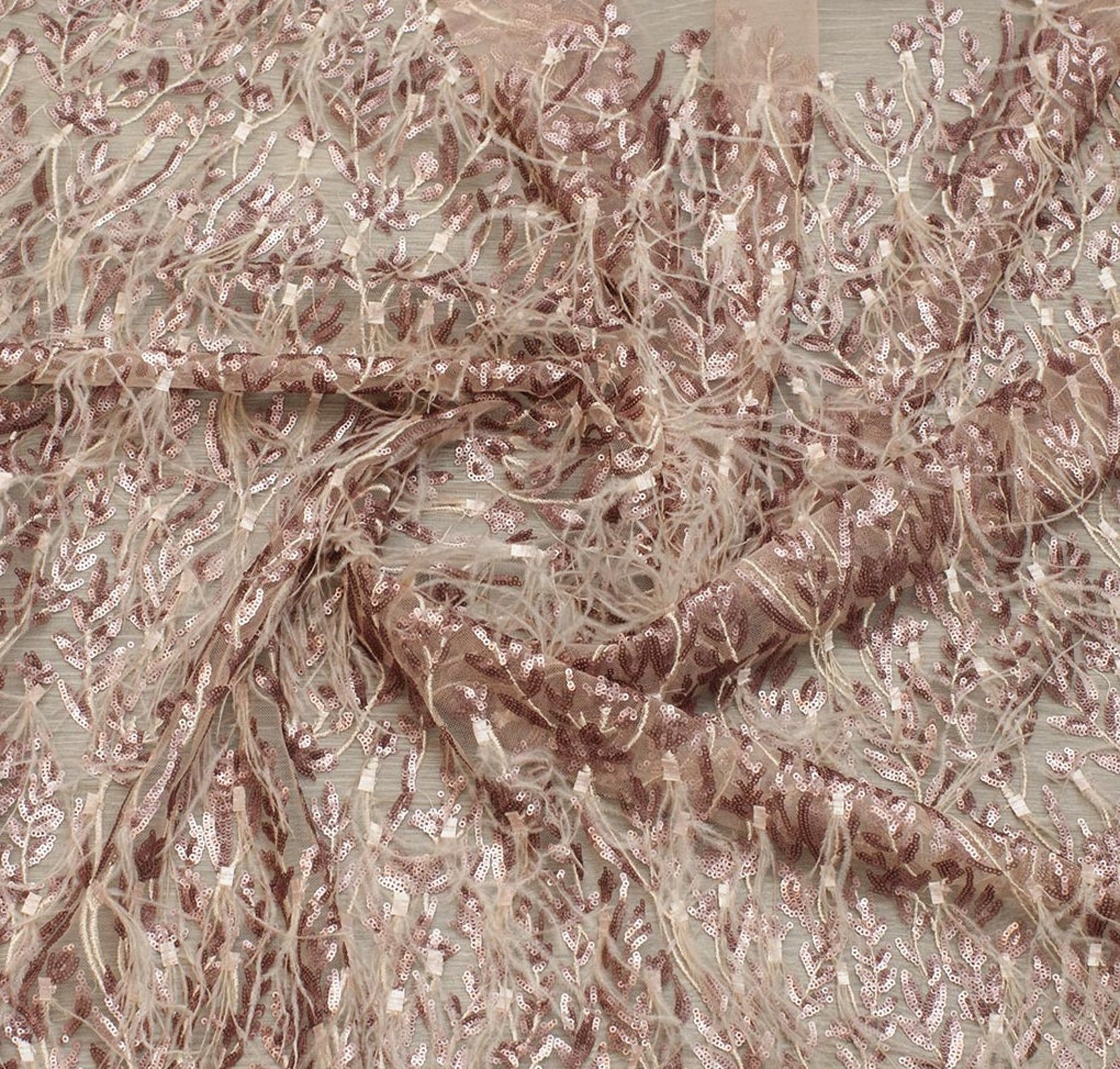 Lace Feathers With Sequins Powder Color Lace/ 3D Lace Feathers and ...