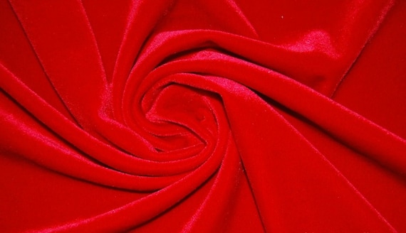Red Stretch Velvet Fabric 59'' Wide by the 1 Meters | Etsy