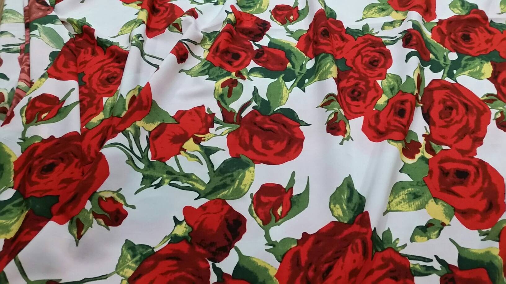 Soft Printed Rose Chiffon Fabric Print Chiffon Flowers Colors - Etsy