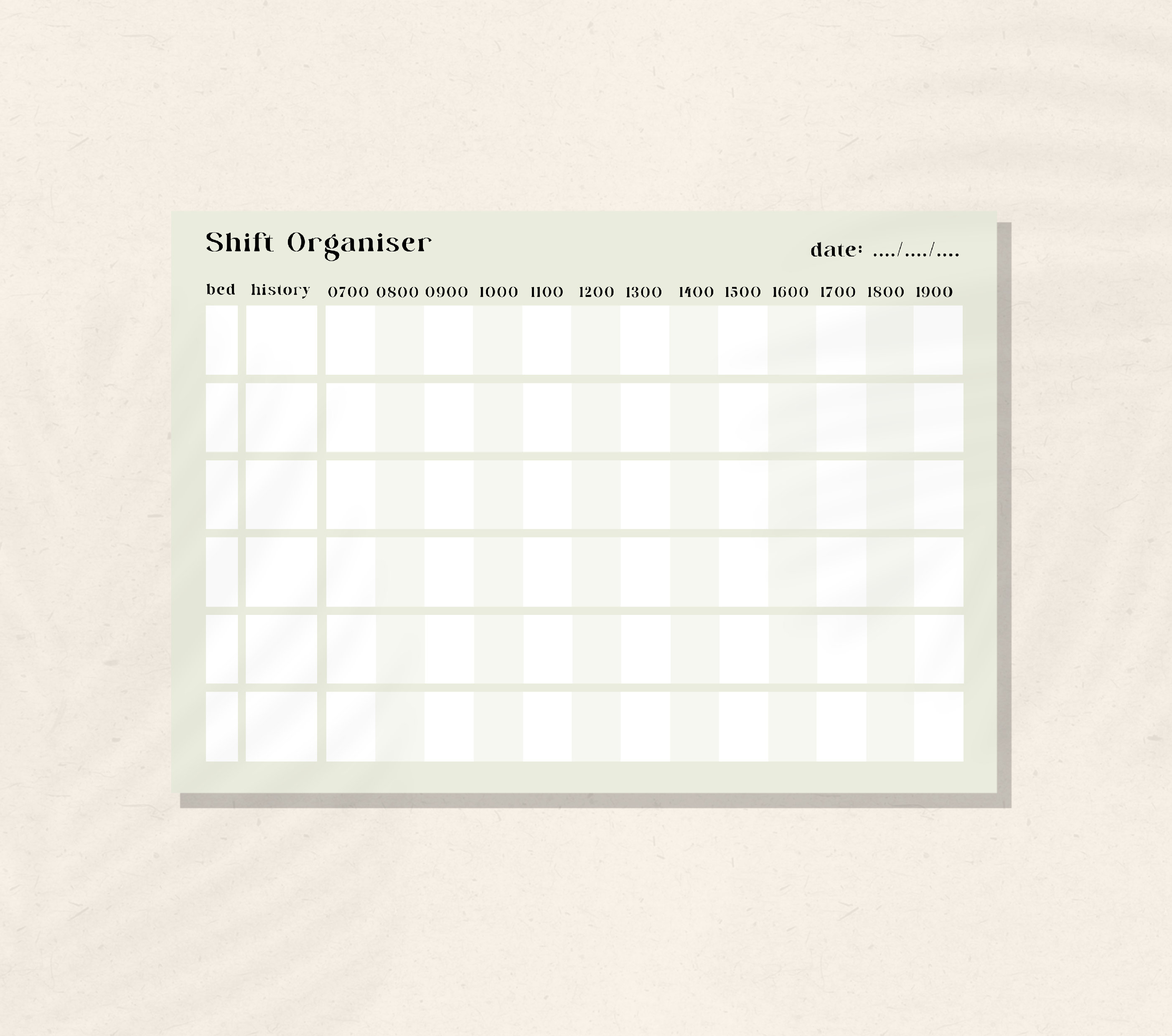Nursing/midwifery Shift Organiser - Etsy