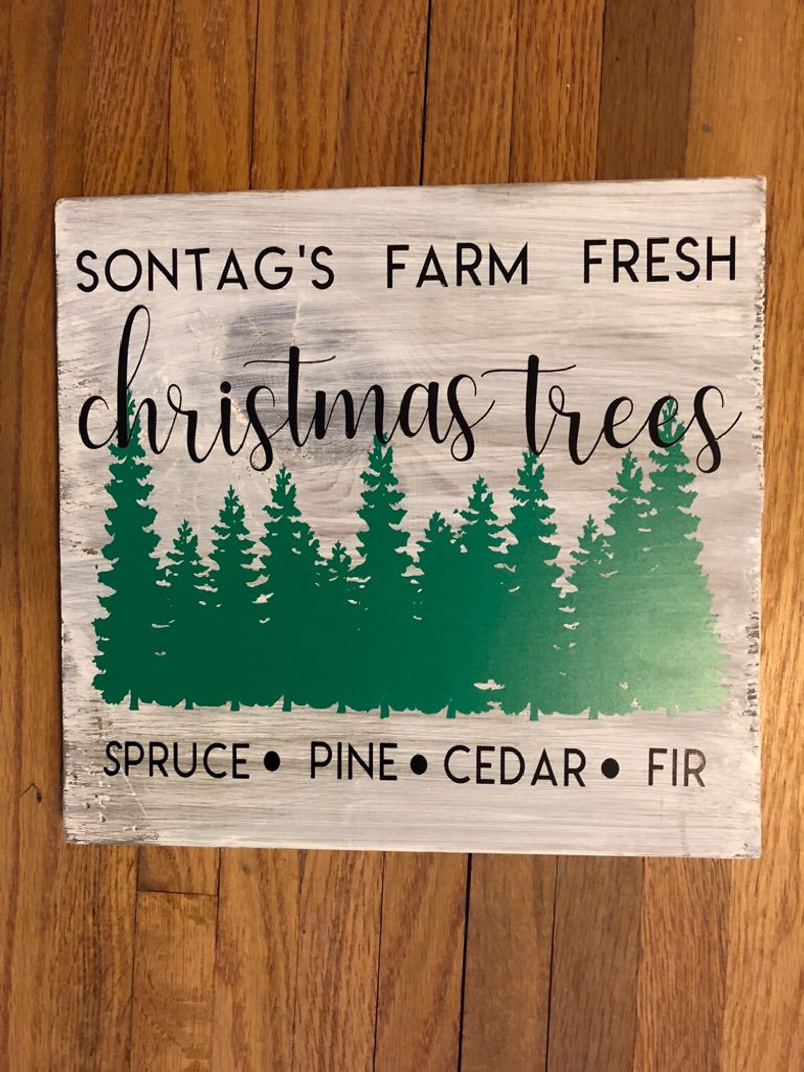 Family Christmas Tree Farm Sign - Etsy