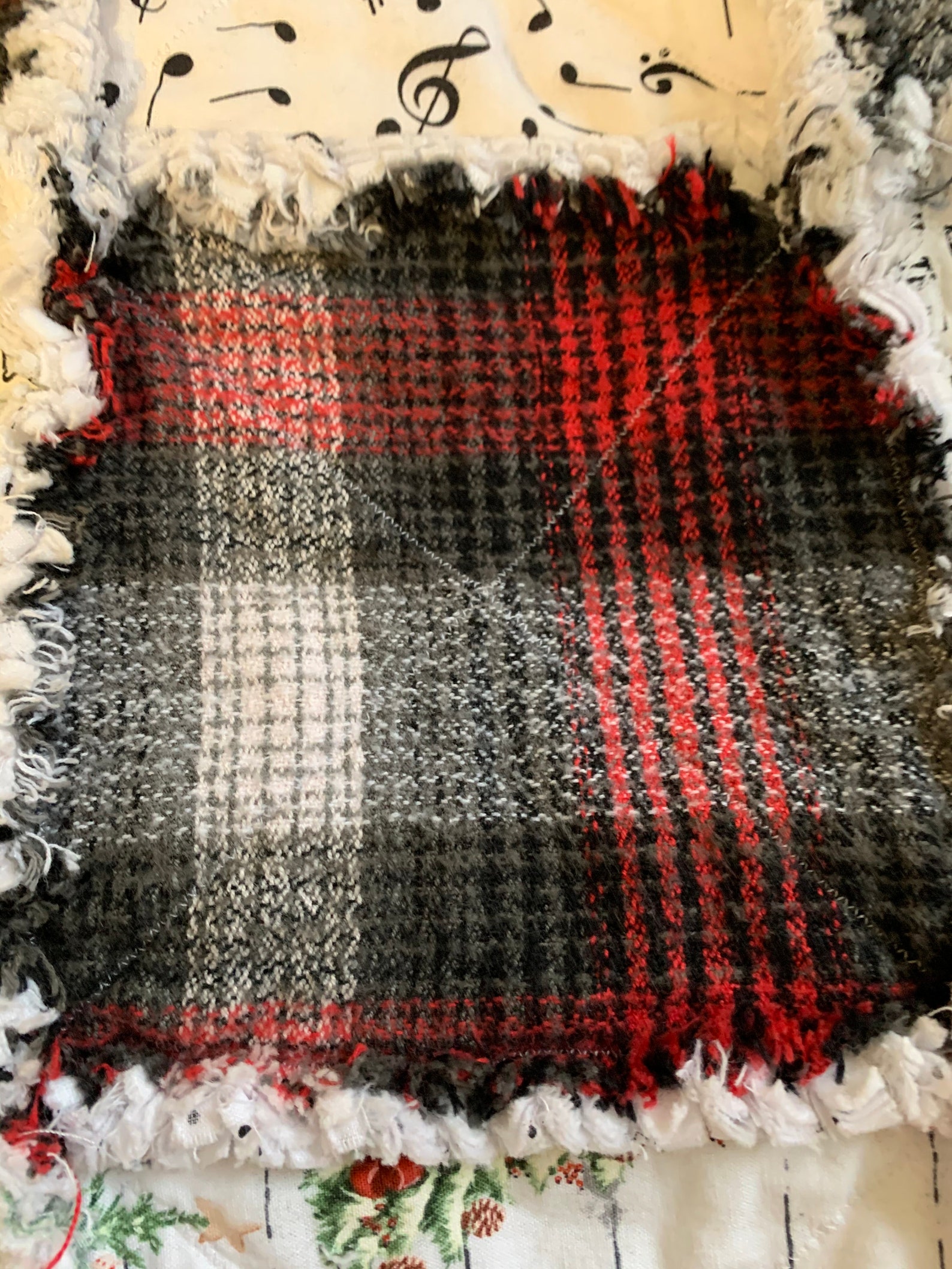 Christmas Throw Rag Quilt | Etsy