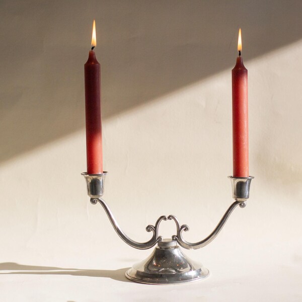 Pewter Candelabra - Etsy