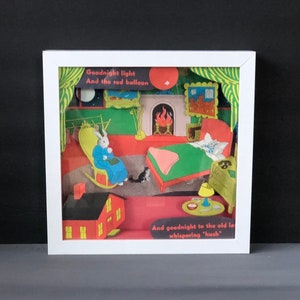 Goodnight Moon Wall Art Classic Children’s Story Book Kids Library ...