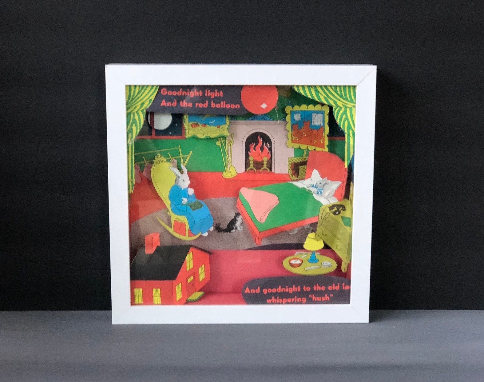 Goodnight Moon Wall Art Classic Children’s Story Book Kids Library ...