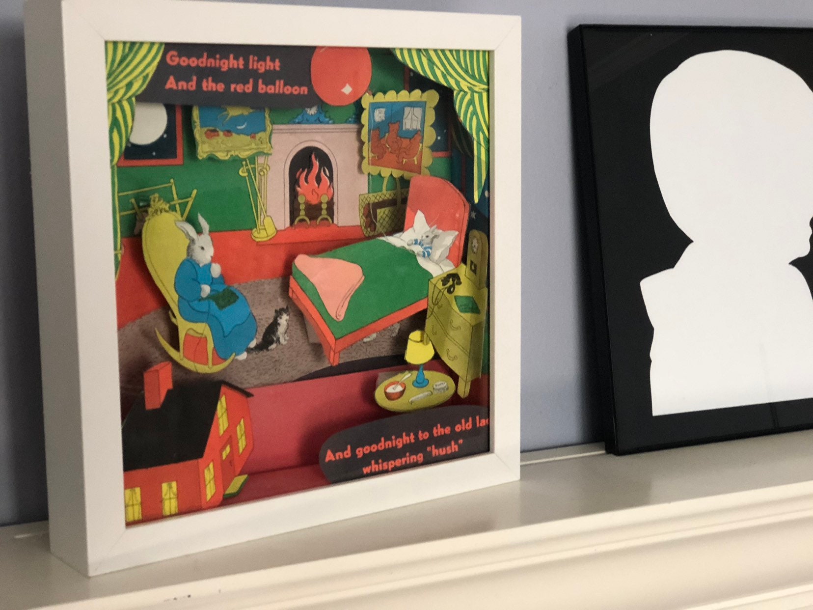 Goodnight Moon Wall Art Classic Children’s Story Book Kids Library ...