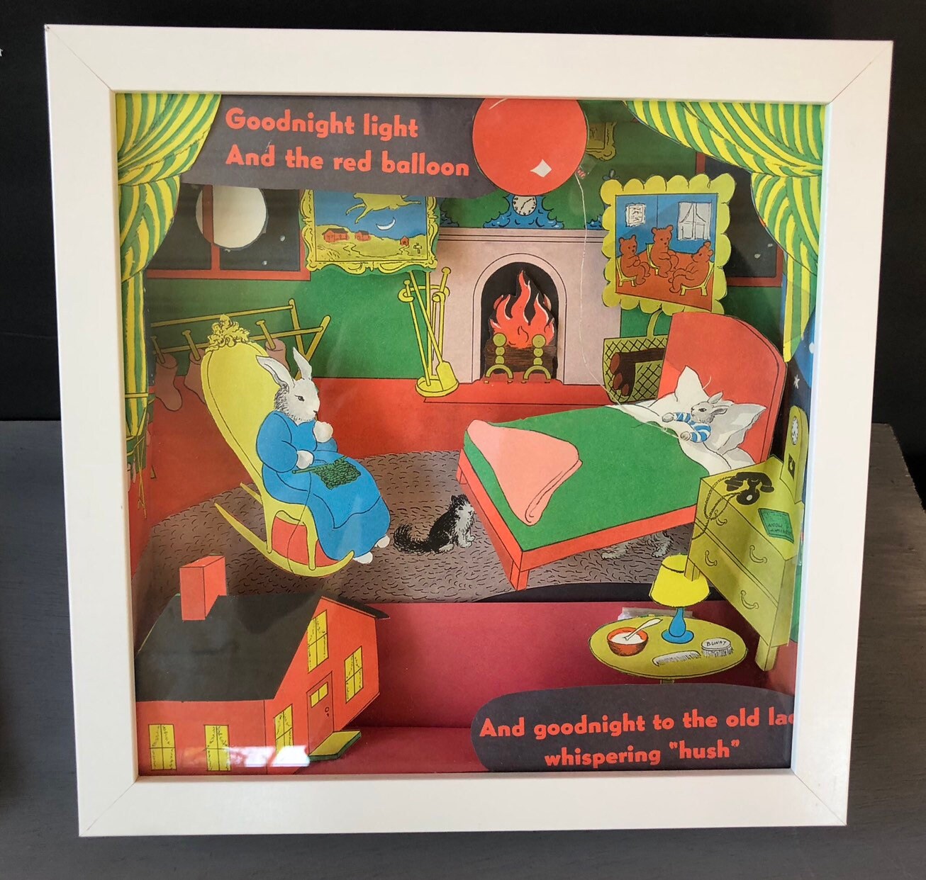 Goodnight Moon Wall Art Classic Children’s Story Book Kids Library ...