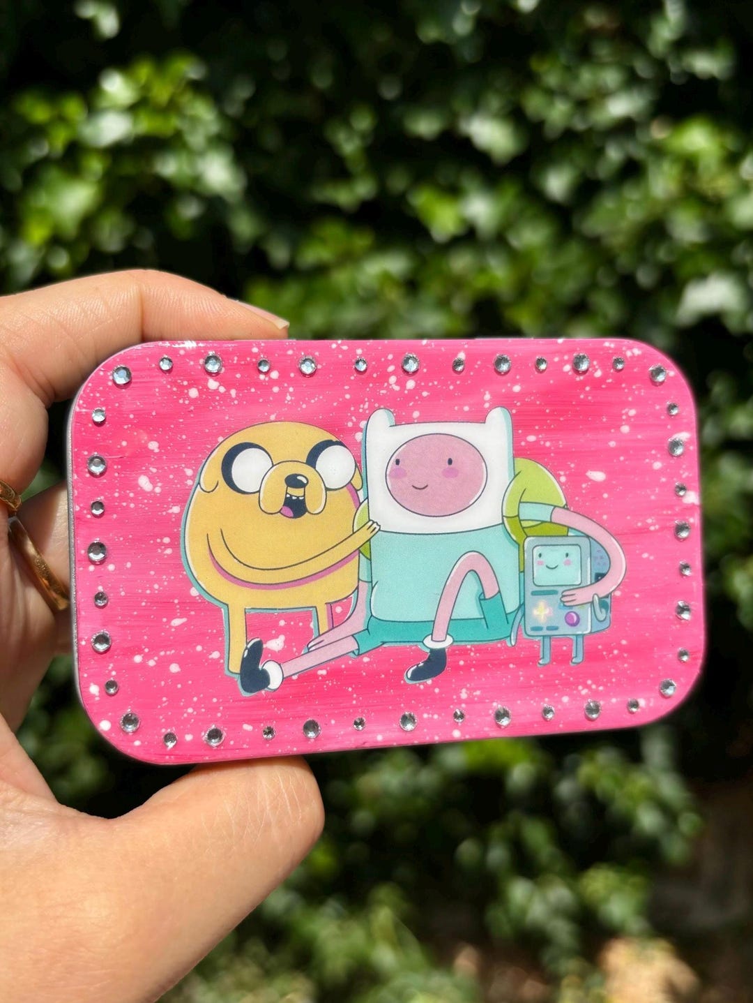 Adventure Time BMO Finn and Jake Robot Yellow Splash Paint Trinket Tin ...