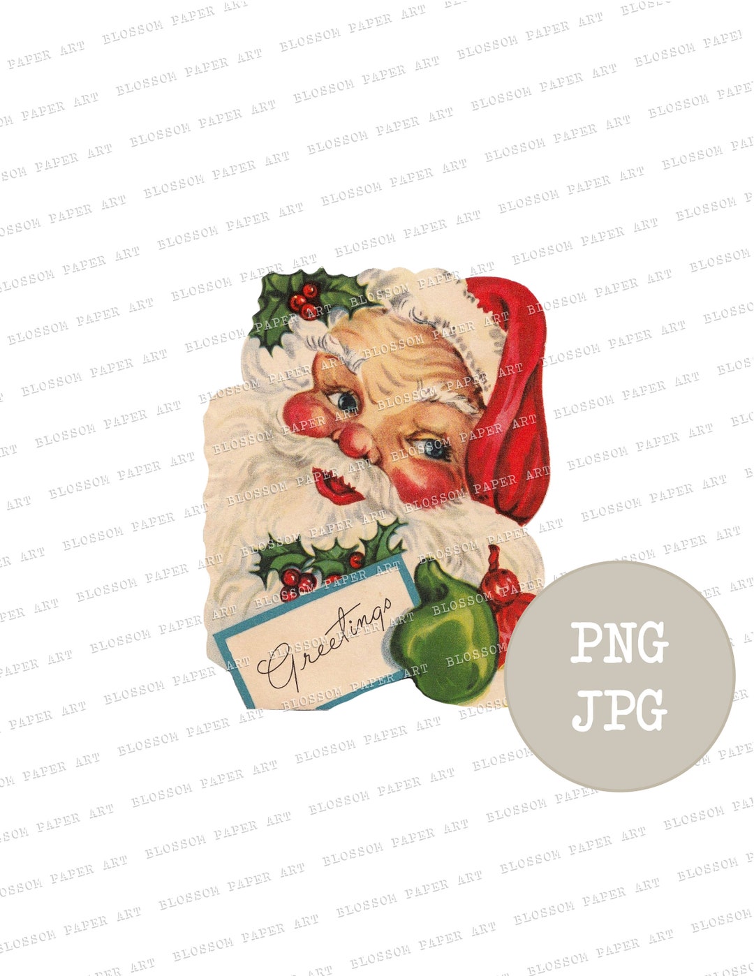 Santa PNG Christmas Clip Art Vintage Santa Graphic, Vintage Christmas ...