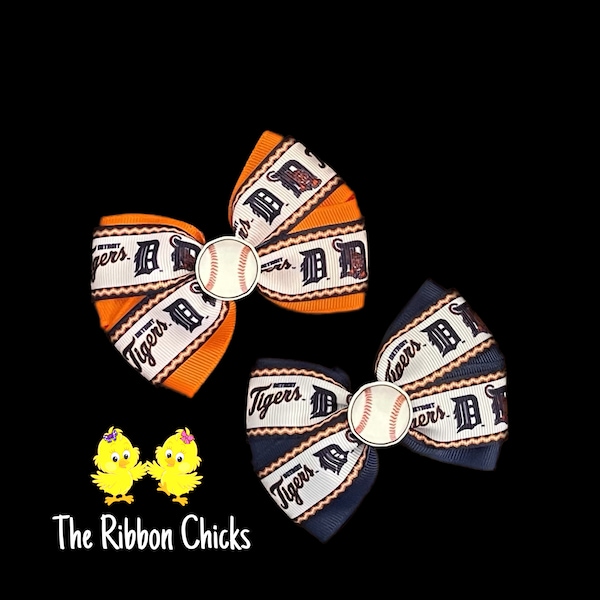 Detroit Tigers Bow - Etsy