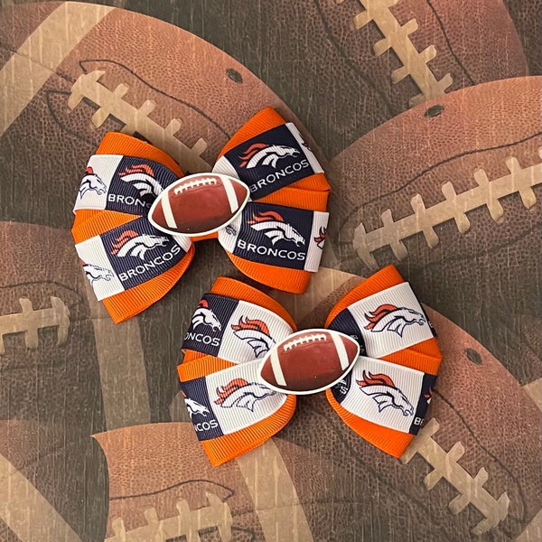 Broncos Hair Bow - Etsy