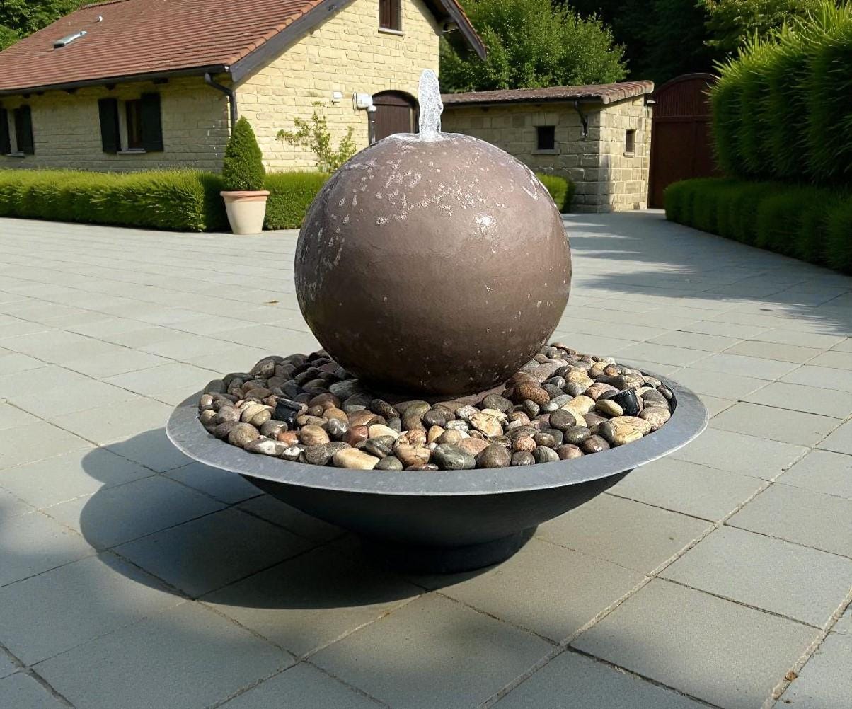 New Product-extra Large Riviera Water Bowl With Sphere Garden Feature ...
