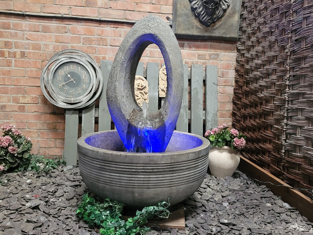 Circulum Eye Stone Garden Water Fountain Feature Ornament - Etsy
