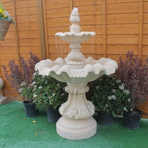 2 Tier Ornate Fountain in Sandstone - Etsy