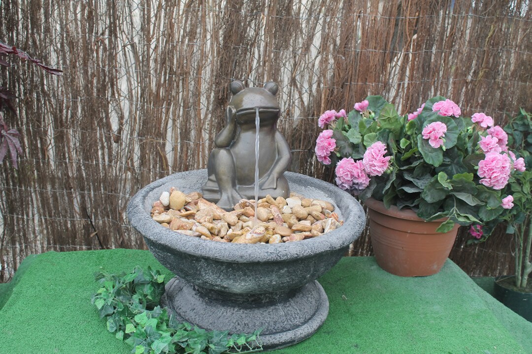 Patio Fountin With Frog Water Feature - Etsy