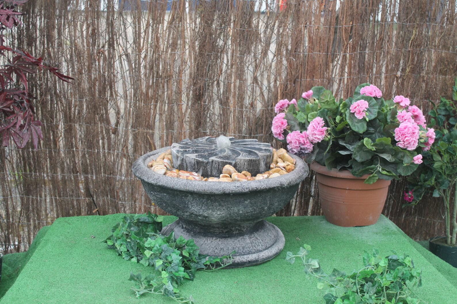 Small Patio Fountain With Millstone | Etsy