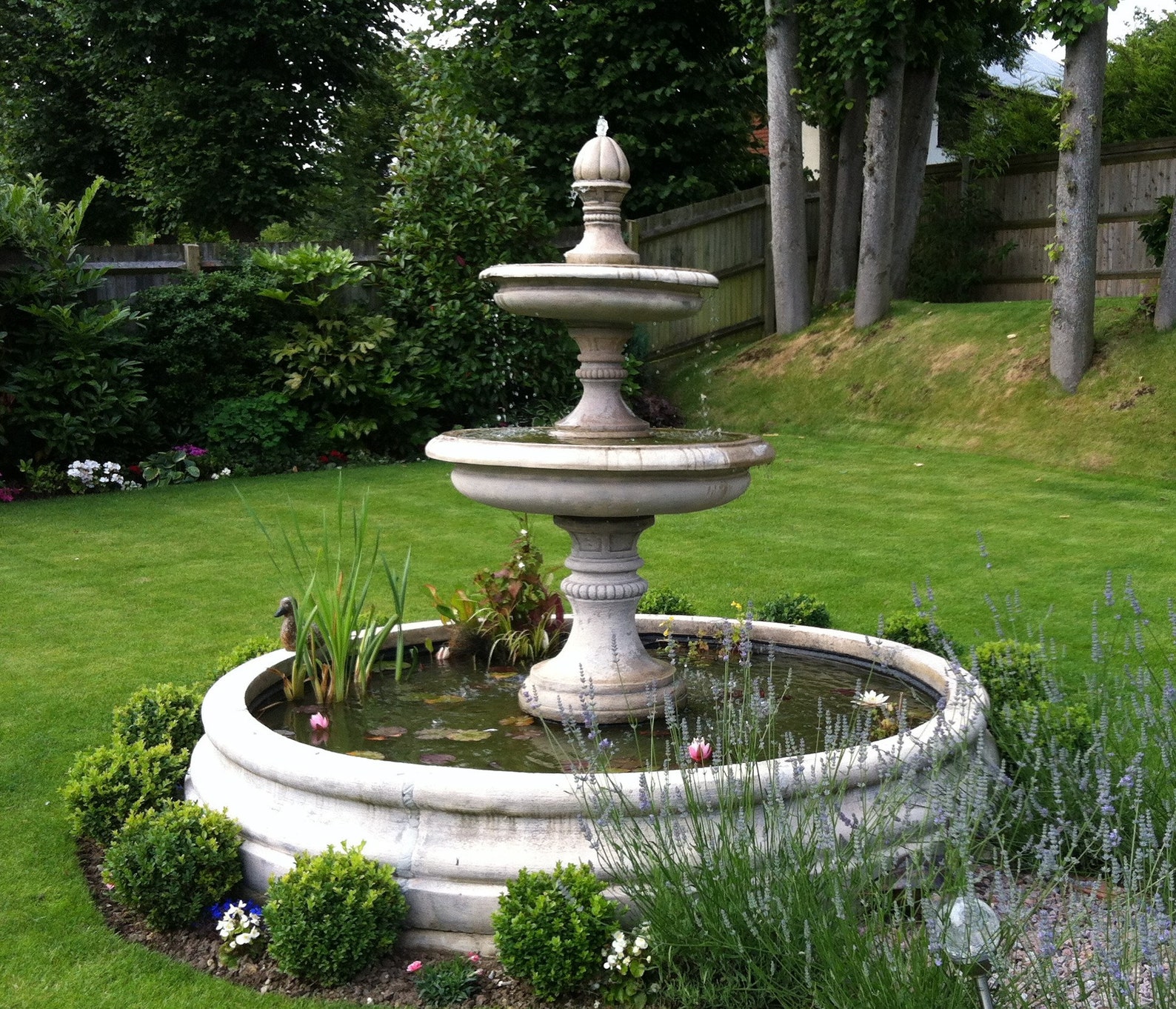 2 Tiered Edwardian Fountain With A Small Chester Pool Surround - Etsy