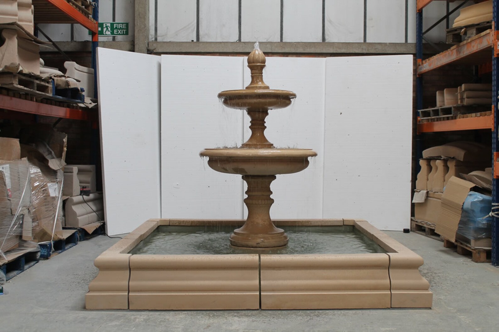 2 Tiered Edwardian Fountain With Square Romford Pool Surround - Etsy
