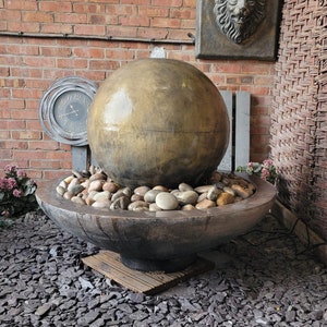Extra Large Atlas Ball Garden Water Feature Fountain - Etsy UK